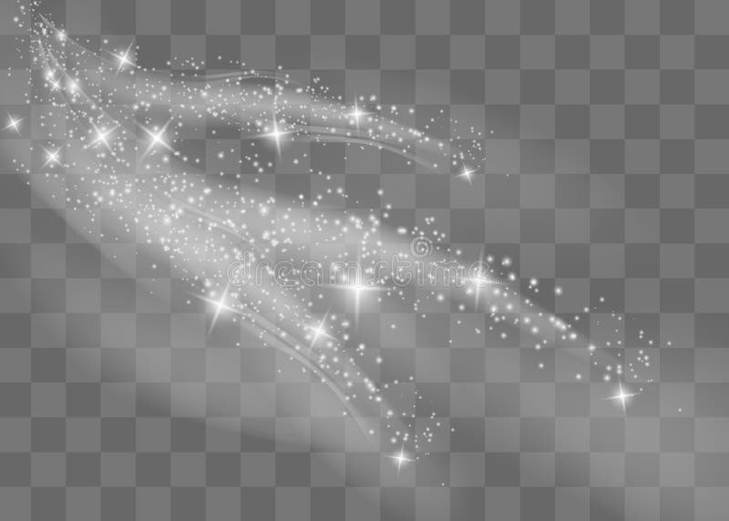 Snow and Wind on a Transparent Background Stock Illustration ...