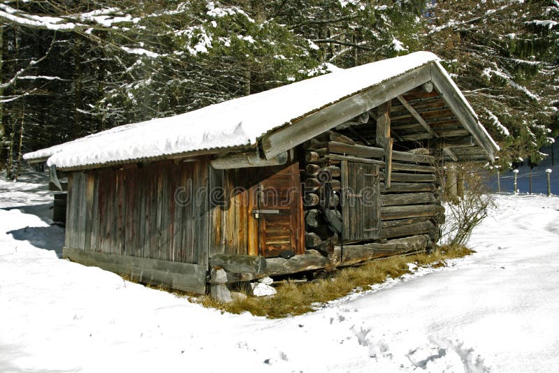 Snow, Winter, Log Cabin, Shack Stock Photo - Image of snow, house ...