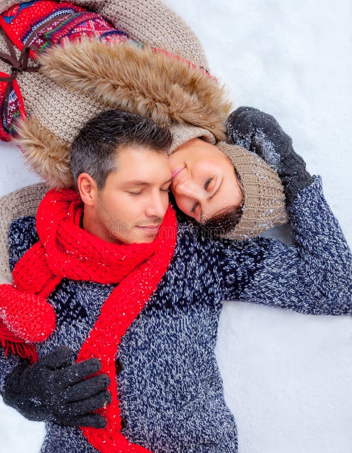 Snow winter love stock photo. Image of male, enjoying - 81023278