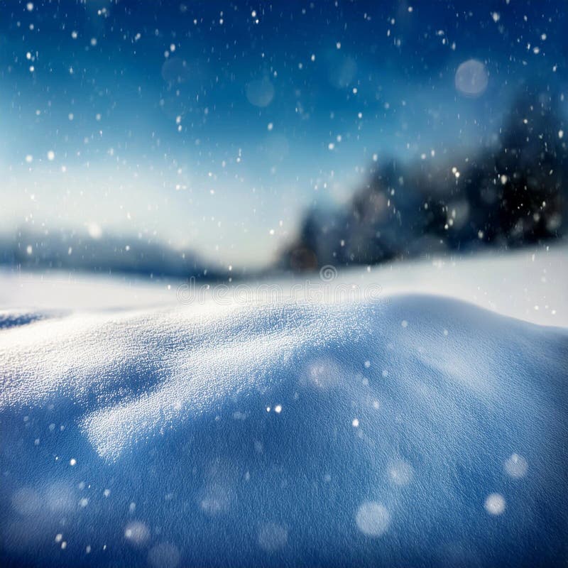 Snow. Winter. Winter Space of Snow. Bright Morning after Fresh Snow Stock Illustration ...