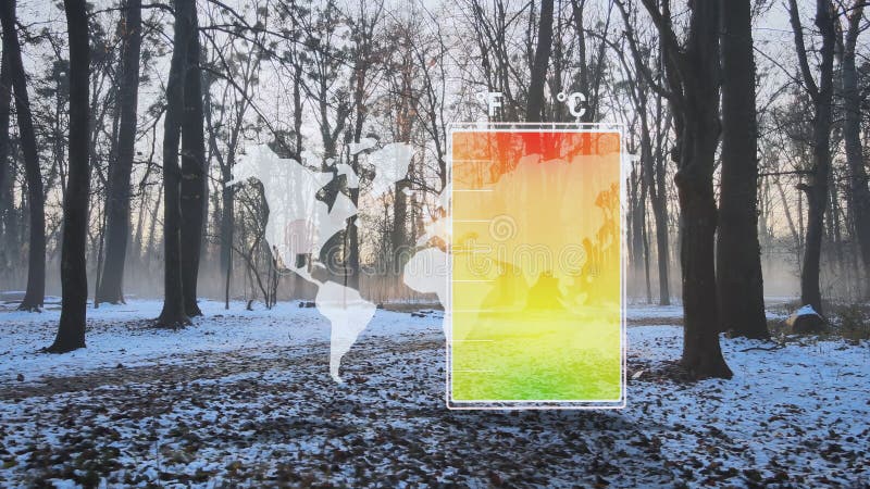 Snow in Woods, Rising Temperatures Causing Unpredictable Weather Stock ...