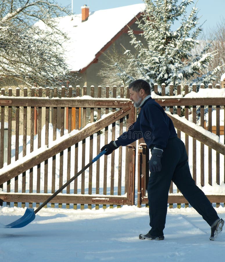 Snow work stock photo. Image of handle, frozen, cleaning - 12787854