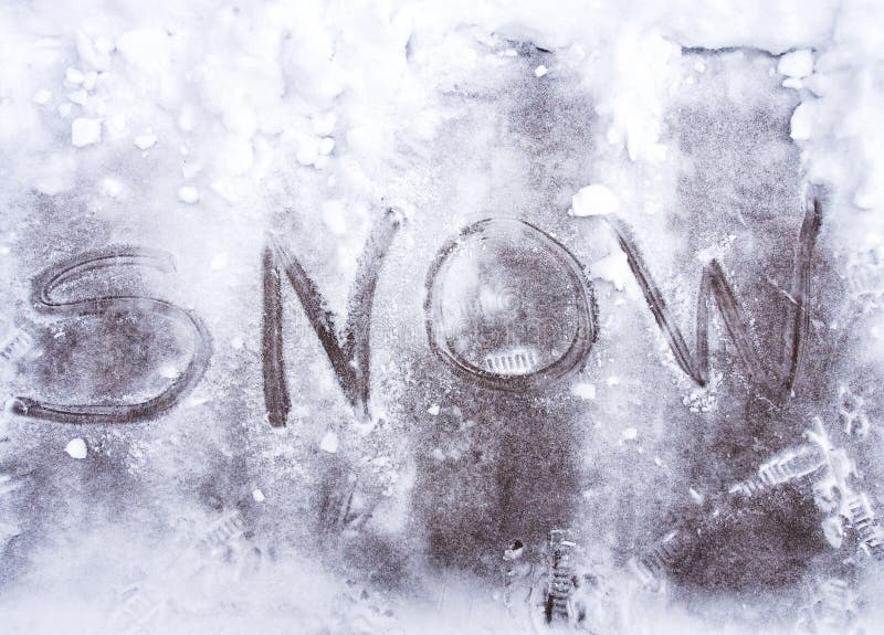 Snow written in the snow stock image. Image of christmas - 28298617