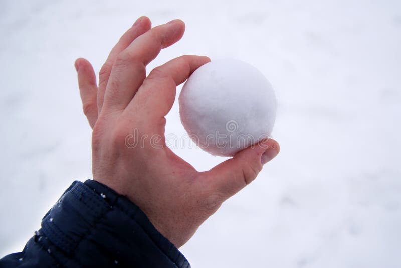 Snowball in Bare Hand. Snowball Melts in Bare Hand Stock Image - Image ...
