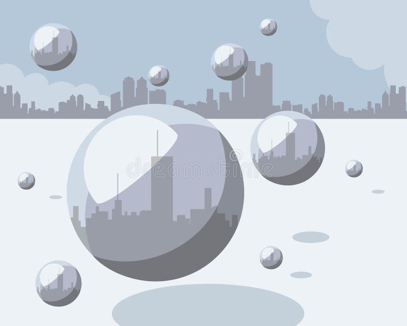 Snowball with City Background Stock Vector - Illustration of ...