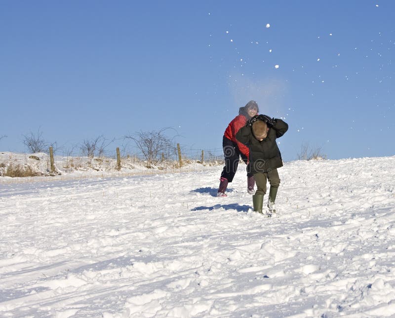 Snowball fight stock image. Image of january, frosty - 12522755
