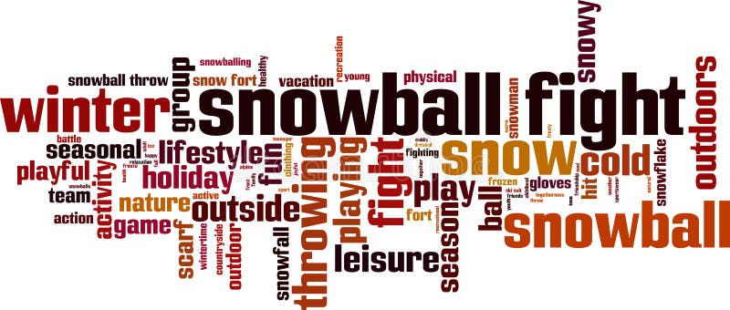 Snowball fight word cloud stock vector. Illustration of activity ...