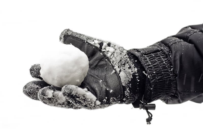 Snowball in winter glove stock photo. Image of winter, glove - 495494
