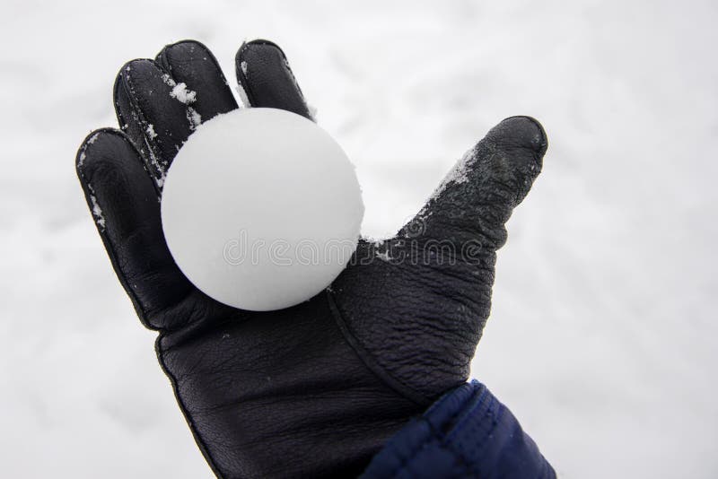 Snowball in Hand. Snowball Ready for Takeoff. Stock Photo - Image of ...