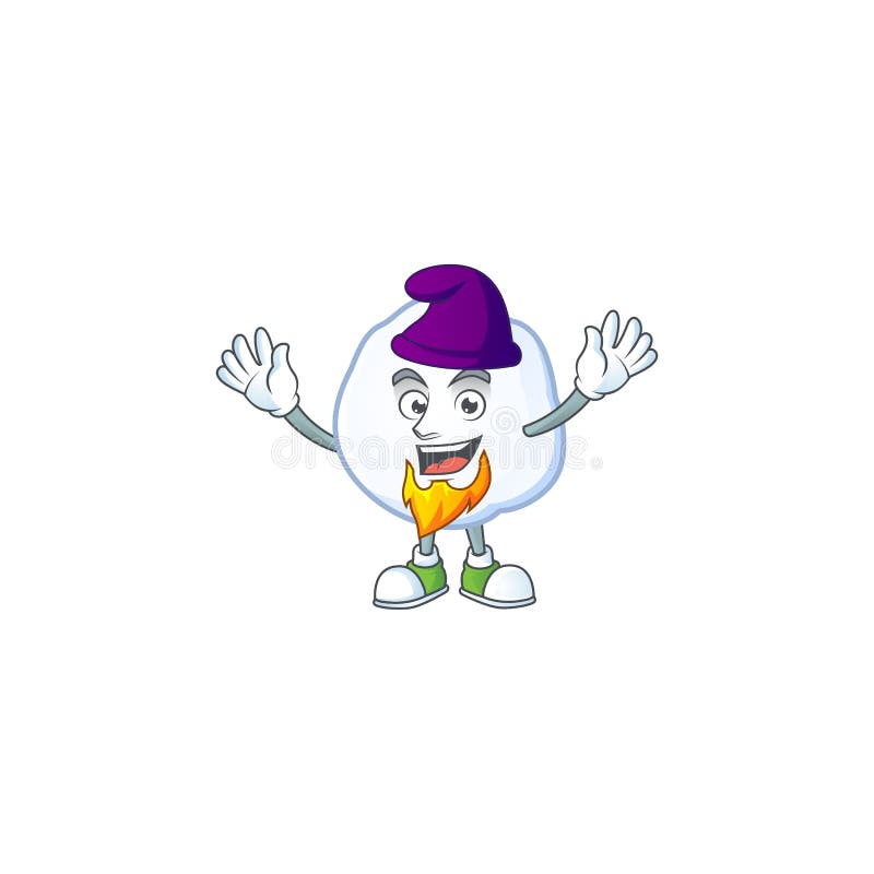 Snowball Mascot Cartoon Style As an Elf Stock Vector - Illustration of ...