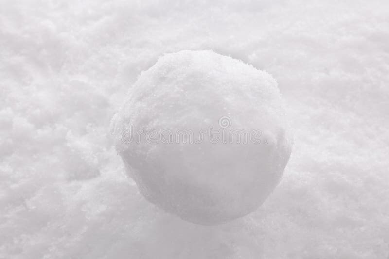 Snowball on Snow Background. Stock Image - Image of round, copyspace ...