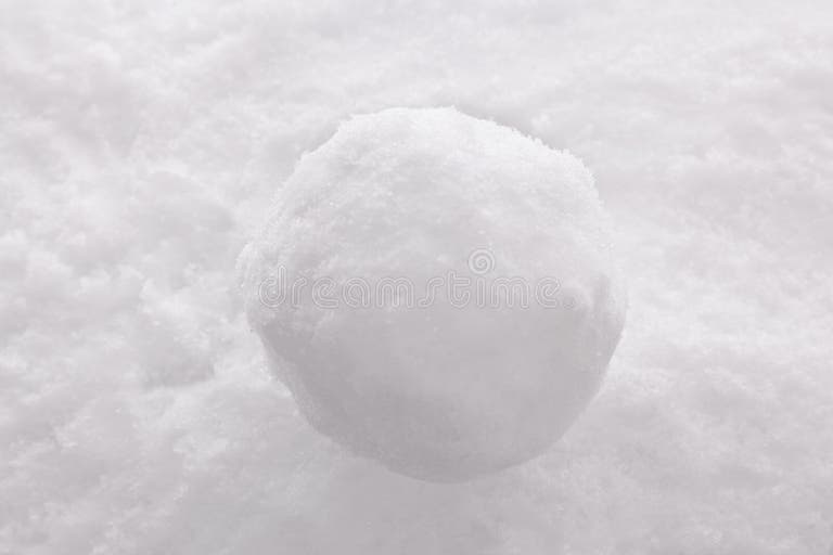 Snowball on Snow Background. Stock Image - Image of round, copyspace ...