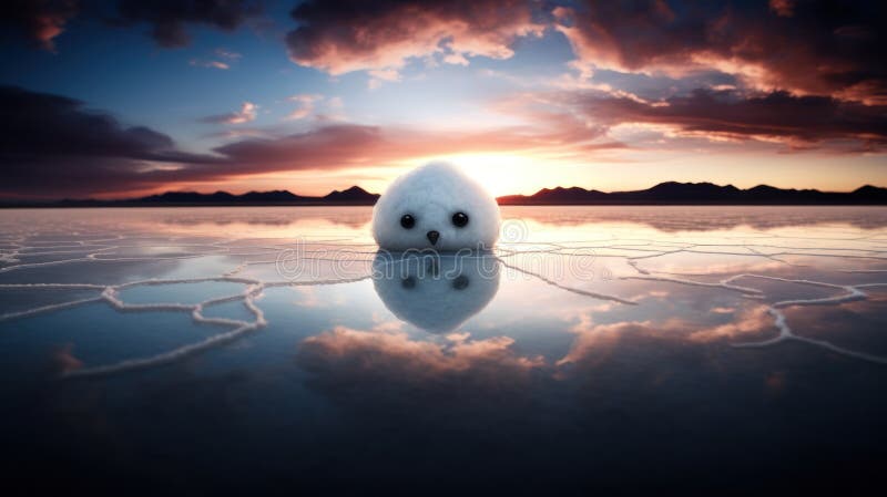 A snowball on the water stock illustration. Illustration of cold ...