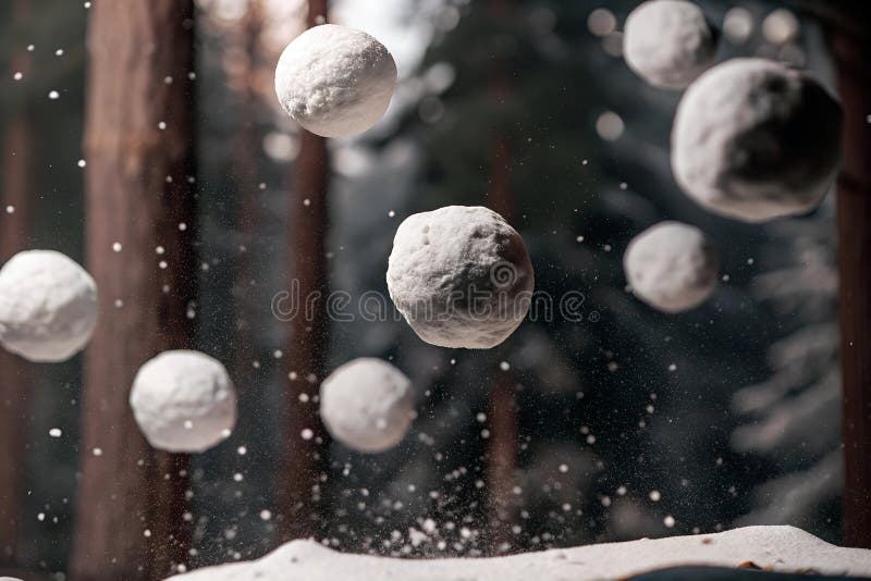 Snowballs Falling To the Ground Stock Illustration - Illustration of ...