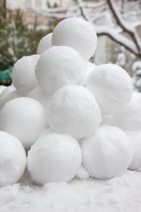 Snowballs stock photo. Image of nature, blue, snow, season - 36403434