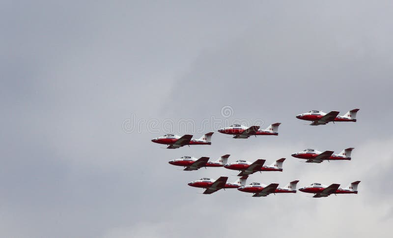 Snowbirds in Flight Canada stock image. Image of forces - 205919815
