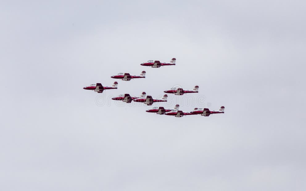 Snowbirds in Flight Canada stock photo. Image of aerial - 205919820