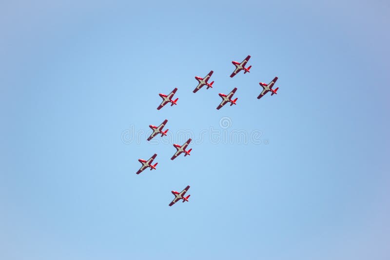 Snowbirds Flying Formation. Stock Photo - Image of acrobatic, team ...
