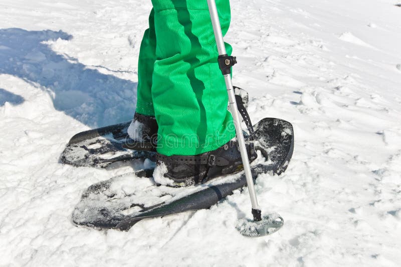 Snowblades with ski pole stock image. Image of white - 180671145