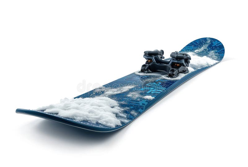 Snowboard Closeup on White Background Stock Illustration - Illustration ...