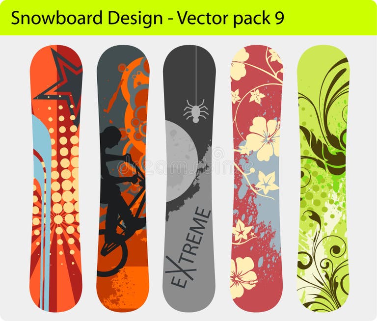 Snowboard design stock vector. Illustration of extreme - 17824087