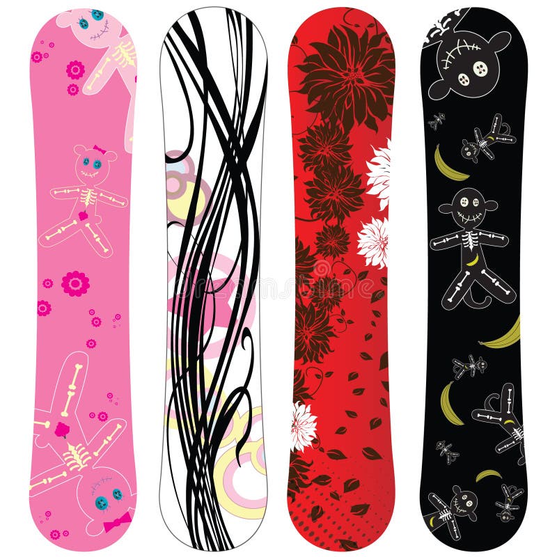 Snowboard design stock illustration. Illustration of graphic - 25582657