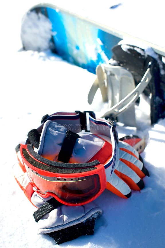 Snowboard equipment stock photo. Image of boots, icon - 12582544