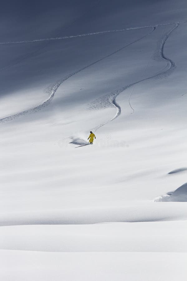 Snowboard freerider stock image. Image of alps, downhill - 35899455