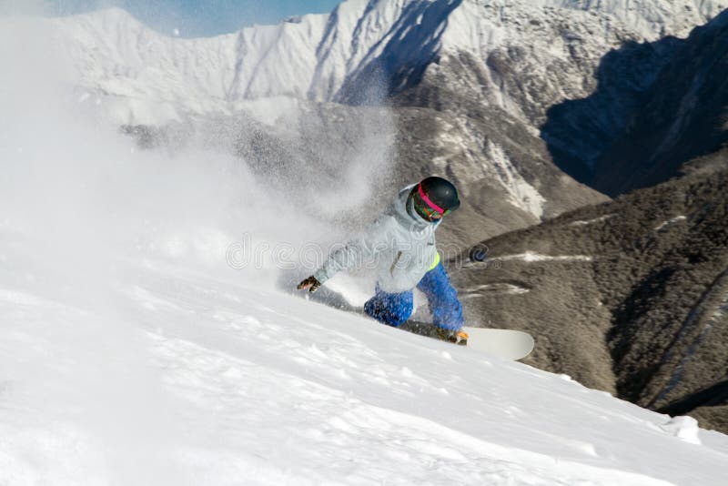 Snowboard freerider stock photo. Image of activity, skiing - 36461088