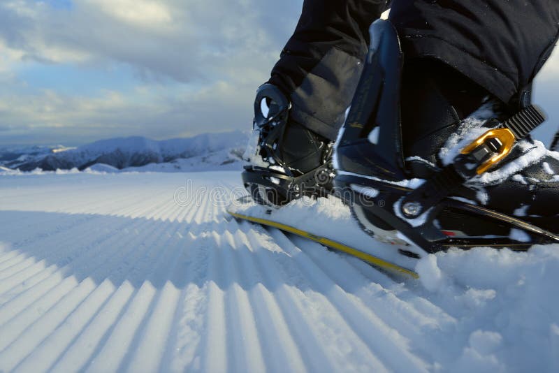 Snowboard track stock photo. Image of fresh, landscape - 31558100