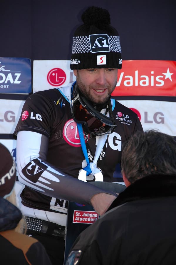 Snowboard Giant Parallel World Cup 2010 Editorial Stock Image - Image ...