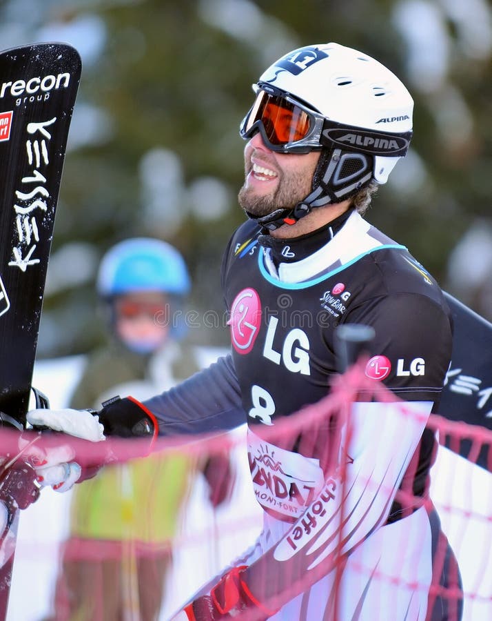 Snowboard Giant Parallel World Cup 2010 Editorial Stock Image - Image ...