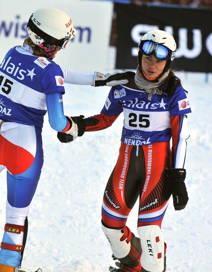 Snowboard Giant Parallel World Cup 2010 Editorial Stock Image - Image ...