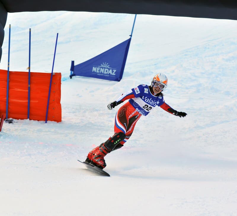 Snowboard Giant Parallel World Cup 2010 Editorial Stock Image - Image ...