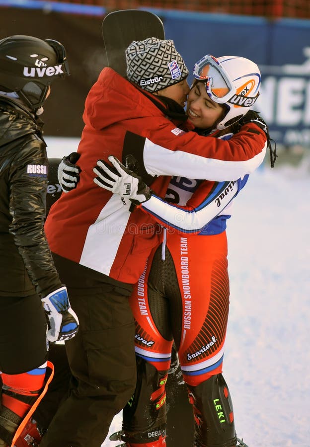 Snowboard Giant Parallel World Cup 2010 Editorial Image - Image of ...