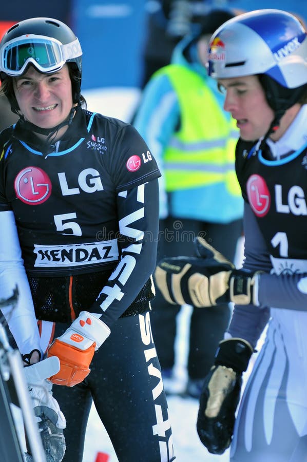 Snowboard Giant Parallel World Cup 2010 Editorial Photography - Image ...