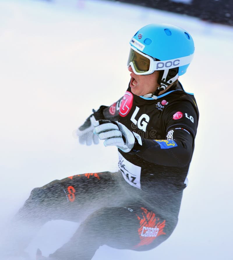 Snowboard Giant Parallel World Cup 2010 Editorial Image - Image of ...