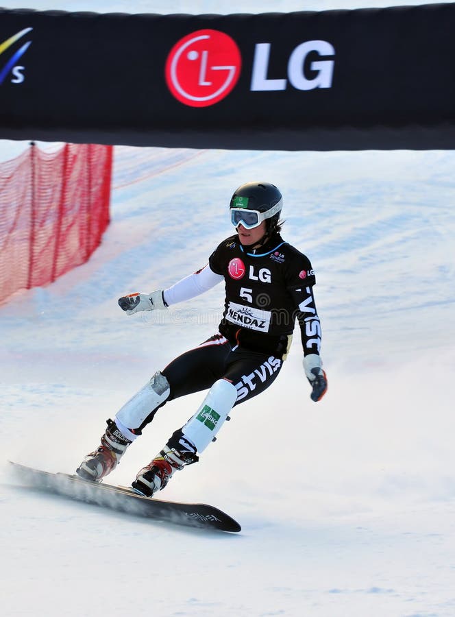 Snowboard Giant Parallel World Cup 2010 Editorial Stock Image - Image ...