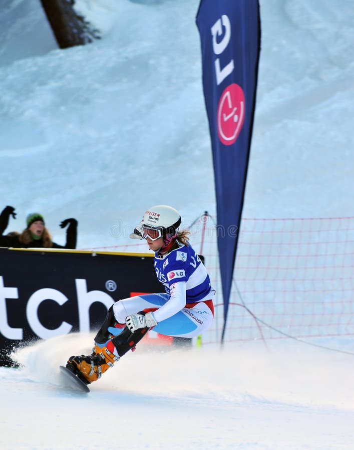 Snowboard Giant Parallel World Cup 2010 Editorial Stock Image - Image ...