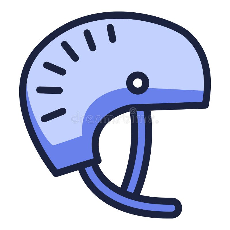 Ski and Snowboard Helmet Linear Icon Stock Vector - Illustration of ...