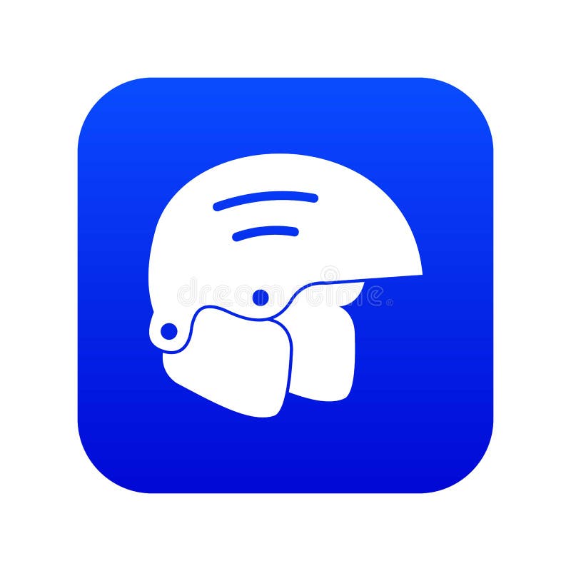 Snowboard Helmets Icon Digital Blue Stock Vector - Illustration of cold ...