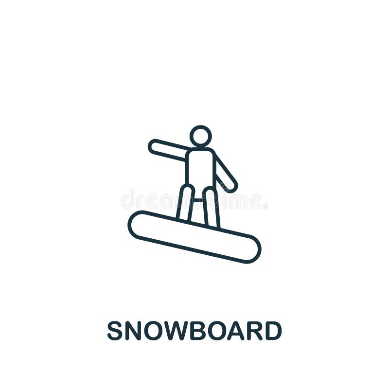 Snowboard Icon. Line Simple Icon for Templates, Web Design and ...