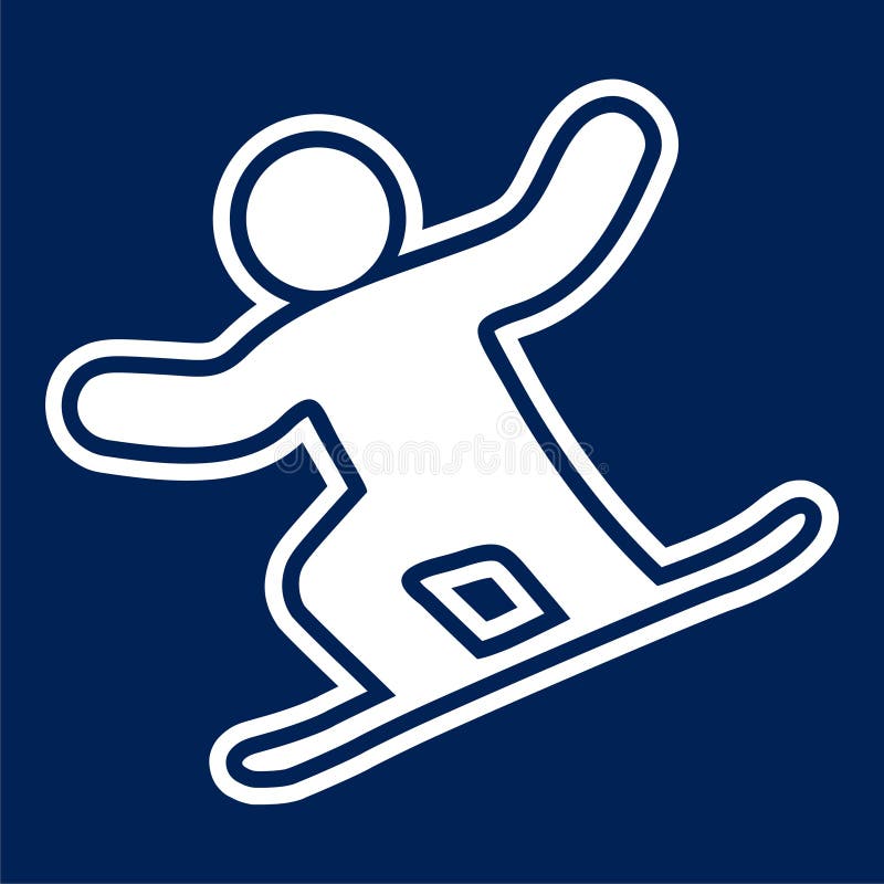 Snowboard Icon Flat Graphic Design Stock Vector - Illustration of ...