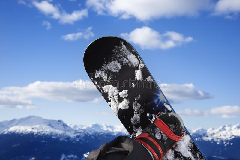 Snowboard and mountain. stock photo. Image of columbia - 2045112