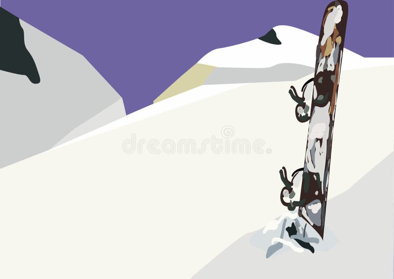 Snowboard panorama stock vector. Illustration of board - 46177447