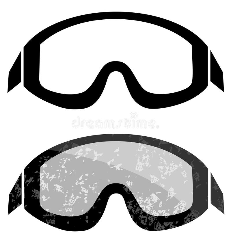 Snowboard ski goggles stock vector. Illustration of grunge - 48400023