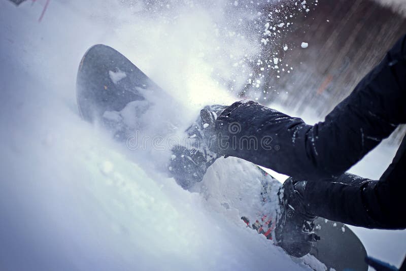 Snowboard stock image. Image of water, frozen, season - 84042781