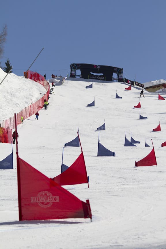 Snowboard track editorial photo. Image of agility, cold - 13412406