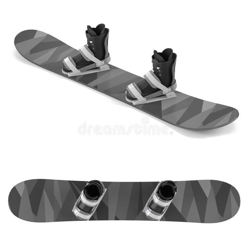 Snowboard Isolated on White Stock Illustration - Illustration of ...