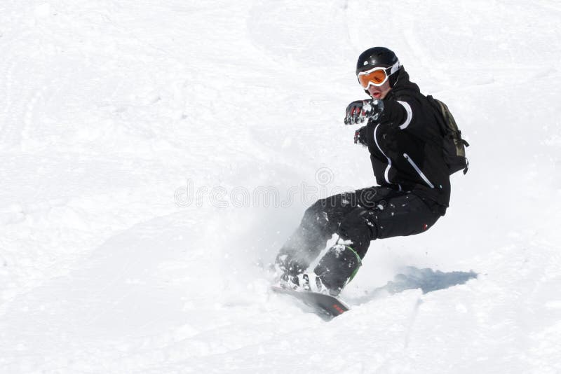 Snowboarder falling stock image. Image of outdoor, holiday - 4900829